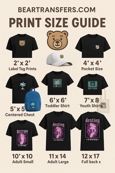 DTF Transfers by Size | Easy Customization Solution – Bear Transfers